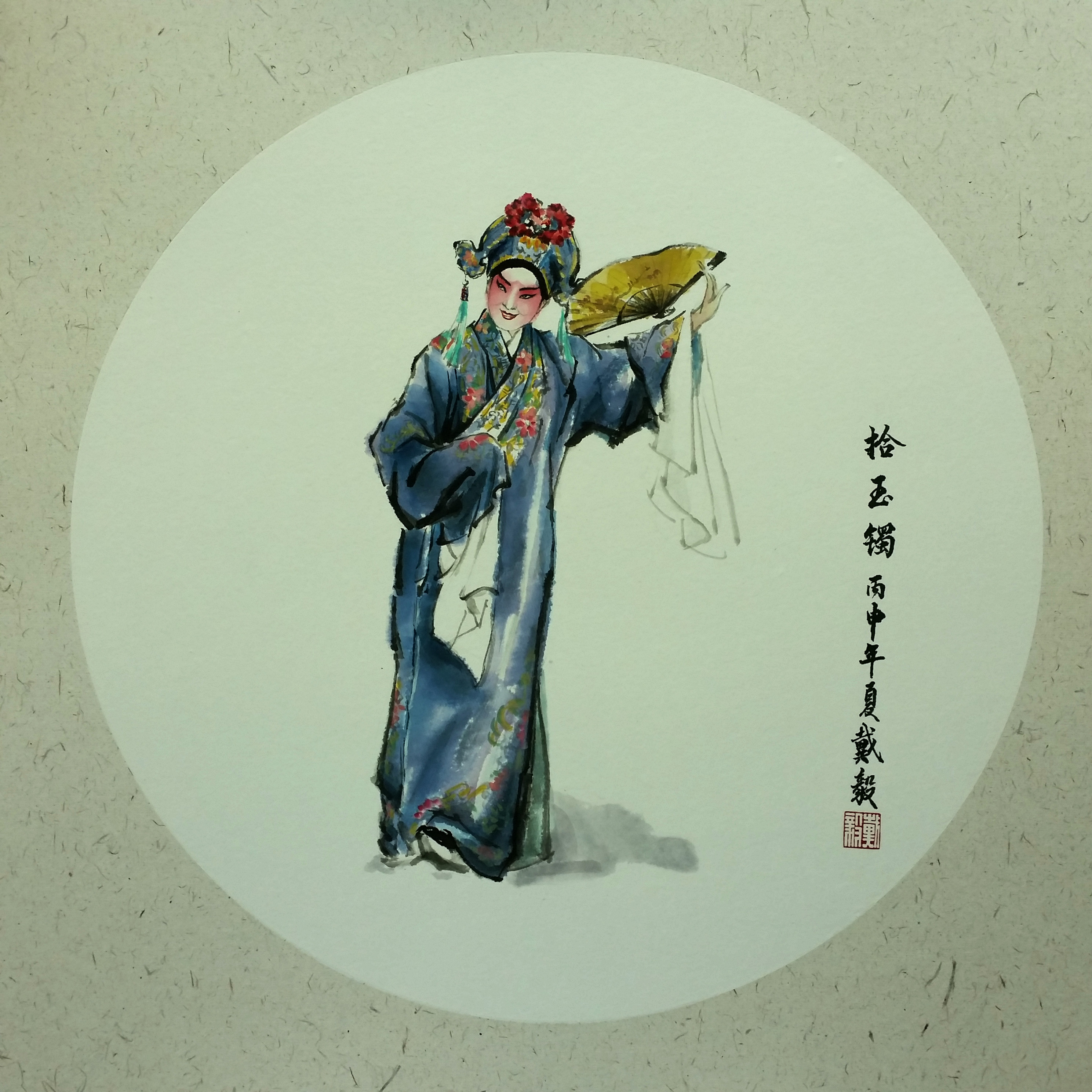 戏曲人物描画 戏曲画1一3年级 简单的戏曲人物儿童画 大山谷图库